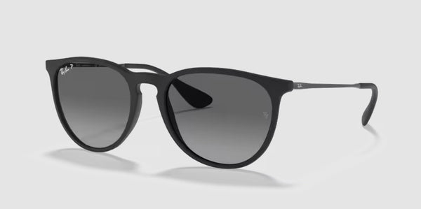 Erika - Rubber Black Frame Light Grey Gradient Lenses - Hollow Surf Shop