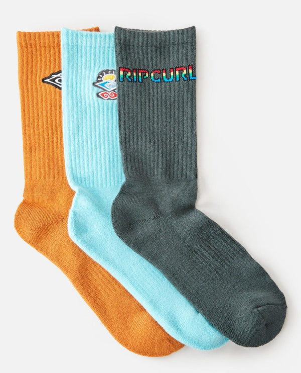 Mens Icons Crew Socks - 3 Pack - Hollow Surf Shop